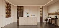 China White Stainless Steel Walk-In Closet with Central Island for sale