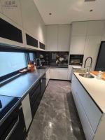 China White Matte Stainless Steel Kitchen Cabinets with Integrated Appliances for sale