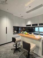 China White Matte Stainless Steel Kitchen Cabinets with Integrated Appliances for sale