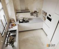 China Pure White Stainless Steel Kitchen Cabinets Modern Minimalist Design for sale