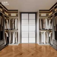 China Pure White Handleless Stainless Steel Walk-In Closet for sale