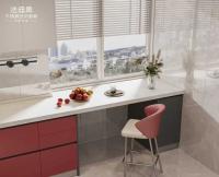 China Wine Red Stainless Steel Kitchen Cabinets with Dark Gray Accent for sale