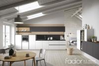 China White & Light Wood Minimalist Stainless Steel Kitchen Cabinets For Modern Homes for sale