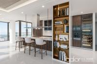 China White & Light Wood Minimalist Stainless Steel Kitchen Cabinets For Modern Homes for sale