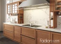China Warm Sand & Floating Oak Minimalist Smart Stainless Steel Kitchen for sale