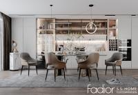 China Modern Stainless Steel Dining Cabinet With Glass Display &  Wine Storage for sale