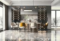 China Modern Stainless Steel Dining Cabinet With Glass Display &  Wine Storage for sale