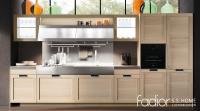 China Natural Wood Stainless Steel Kitchen Cabinets with Display & Oven Tower for sale