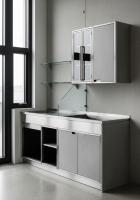 China Stainless Steel Balcony Storage Cabinet with Porcelain Stoneware Cladding for sale