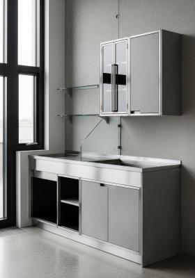 China Stainless Steel Balcony Storage Cabinet with Porcelain Stoneware Cladding for sale