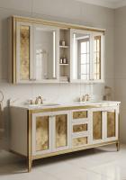 China Golden Mirage Vanity Cabinet in 304 Stainless Steel for sale