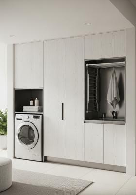 China Sun-Bleached Laundry Cabinet with Drying Rack in 304 Stainless Steel for sale