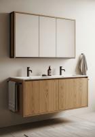 China Quiet Morning Oak Bath Vanity in 304 Stainless Steel for sale