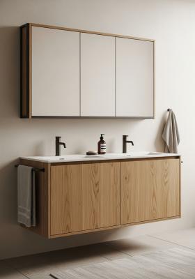 China Quiet Morning Oak Bath Vanity in 304 Stainless Steel for sale