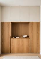 China Japandi Oak Bedroom Wardrobe in 304 Stainless Steel with Shoji Screens for sale