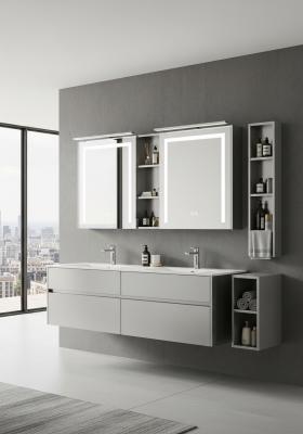 China Urban Stone Minimal Wall-Mounted Vanity in 304 Stainless Steel for sale