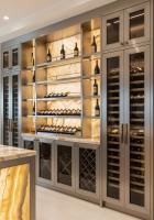 China Golden Mirage Wine Vault in 304 Stainless Steel with Honey Onyx Accents for sale
