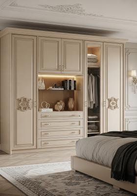 China Desert Palace Gold Bedroom Wardrobe in 304 Stainless Steel for sale