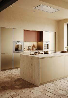 China Sun-Baked Terracotta Kitchen Island in 304 Stainless Steel for sale