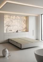China Floating Platform Tatami Bed in 304 Stainless Steel with Pearl Nano-Finish for sale