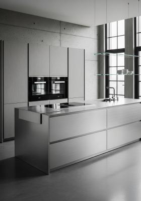 China Urban Stone Minimal Kitchen Island System in 304 Stainless Steel for sale