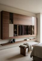 China Hotel Atelier Walnut Media Console in 304 Stainless Steel for sale
