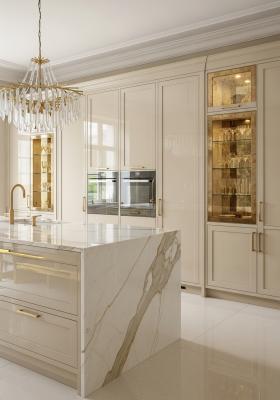 China Champagne Gold Island Kitchen in 304 Stainless Steel for sale