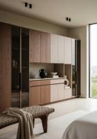 China Walnut Grain Climate-Controlled Wine & Pantry Vault in 304 Stainless Steel for sale