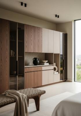 China Walnut Grain Climate-Controlled Wine & Pantry Vault in 304 Stainless Steel for sale