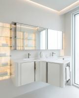 China Luminous Pearl Vanity with Mirror-Polished Accents in 304 Stainless Steel for sale