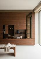 China Hotel-Grade Walnut Veneer Wall System in 304 Stainless Steel for sale