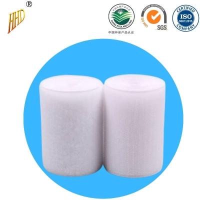 China White Hook and Loop Tape 25m Roll Reusable Fabric Fastener for Cable Management for sale