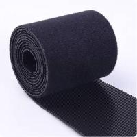 China Black Back-to-Back Hook and Loop Tape 50mm x 10m Nylon Double-Sided Fastening for sale