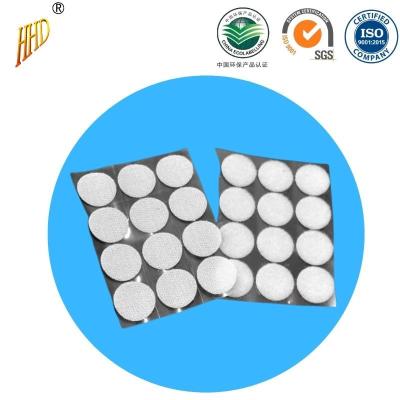 China Nylon Round White Hook and Loop Tape 25mm Strong Adhesive Reusable Industrial Fastening for sale