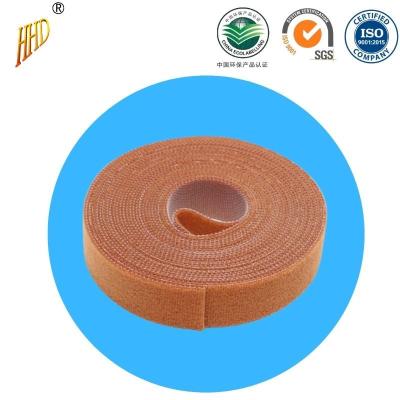 China Brown Nylon Hook and Loop Cable Tie Manufacturer | Back to Back Self-Gripping Fastening Tape Supplier for Cable Management OEM Wholesale for sale