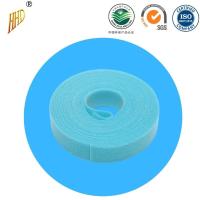 China Light Blue Nylon Back to Back Hook and Loop Cable Tie Manufacturer | Double Sided Self-Gripping Fastening Tape Supplier for Cable Management OEM Wholesale for sale