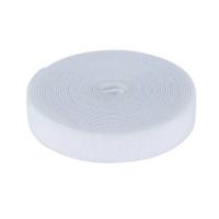 China White Nylon Hook and Loop Cable Tie Manufacturer | Back to Back Self-Gripping Strap Supplier for Clean Cable Organization OEM Wholesale for sale