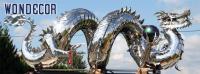 China Customized Large Stainless Steel Dragon Sculpture Outdoor Metal Decoration for sale