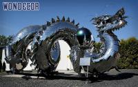 China Customized Large Stainless Steel Dragon Sculpture Outdoor Metal Decoration for sale