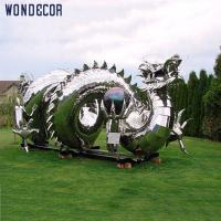 China Customized Large Stainless Steel Dragon Sculpture Outdoor Metal Decoration for sale