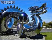 China Customized Large Stainless Steel Dragon Sculpture Outdoor Metal Decoration for sale