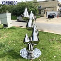 China Garden Metal Decoration Abstract Raindrop Stainless Steel Sculpture for sale