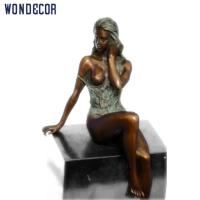 China 3D Bronze Statues Sculpture Customizable Color Lady Bronze Statue for sale