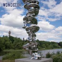 China Abstract Rockery Casting Stainless Steel Sculpture 3D 2D 220cm for sale