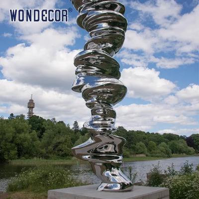 China Abstract Rockery Casting Stainless Steel Sculpture 3D 2D 220cm for sale