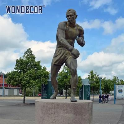 China Customized Outdoor Decoration Bronze Boxer Statue Luxury for sale