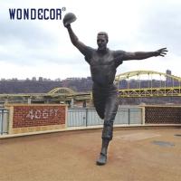 China Outdoor Square Bronze Statues Sculpture 180cm Bronze Athlete Statue for sale