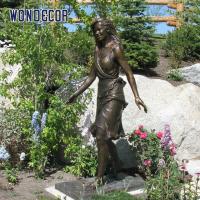 China Customized outdoor garden decoration, life-size, a beautiful bronze statue of a woman for sale