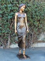 China Customized garden decoration, life-size elegant and beautiful female bronze statue for sale