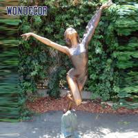 China Outdoor garden decoration, a bronze statue of a beautiful woman dancing at the size of a real person for sale